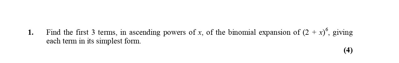 A-Level Edexcel Maths Pure Laws of Logarithms: Find the first 3 terms, in ascen